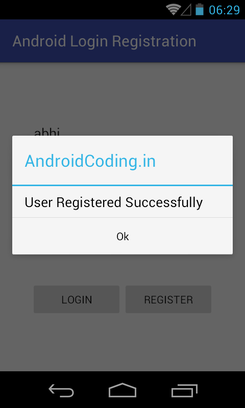 Android Login Registration Mysql Php Part 2 Login Register